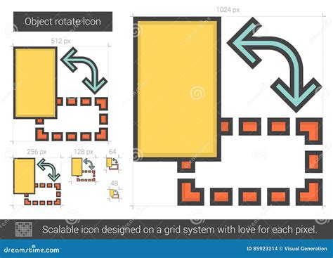 Object Rotate Line Icon Stock Vector Illustration Of Interface 85923214