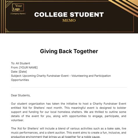 Free College Babe Memo Template To Edit Online