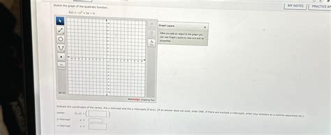 solved sketch the graph of the quadratic function my