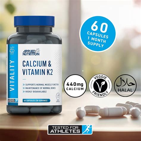Applied Nutrition Calcium And Vitamin K2 60 Kaps