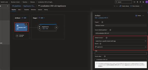business central using release pipeline for automatic appsource