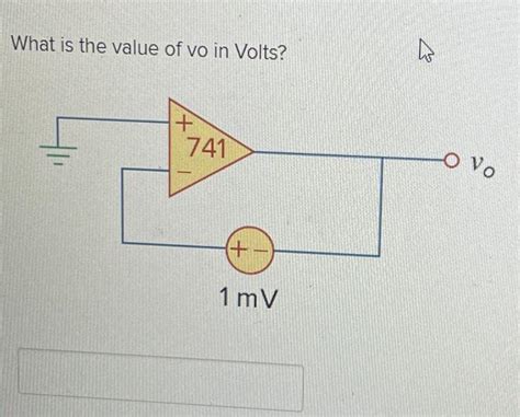 Solved What Is The Value Of Vo In Volts Chegg Com