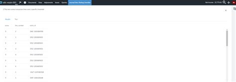 View Analytic Test Results For Checklists