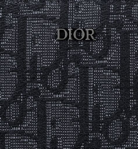 Cartera Alargada Con Cremallera Dior Oblique En Jacquard Negro Dior