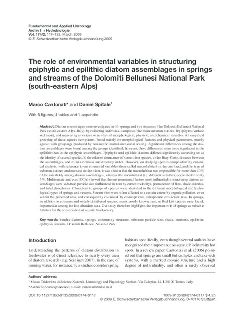 Pdf The Role Of Environmental Variables In Structuring Epiphytic And