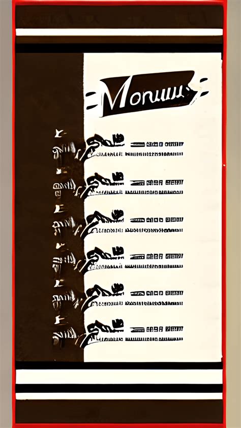 Restaurant Menu Card Background Hand Art Style Creative Fabrica