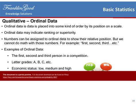Basic Statistics And Probability PPT Slide Deck