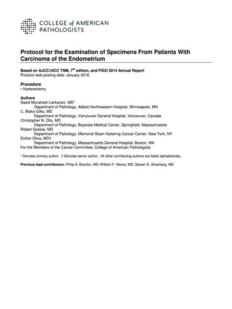Fillable Online See NCCN Uterine Neoplasms Guidelines Fax Email Print PdfFiller