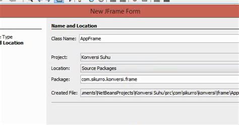 Membuat Program Konversi Suhu Dengan Java Swing Menggunakan Netbeans