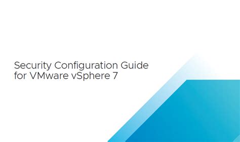 vmware ออกเอกสาร vsphere security configuration guide 7 แนะแนวทางการทำ