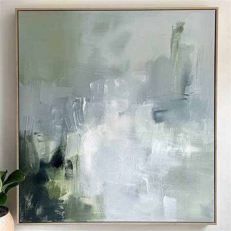 Интерьерная абстрактная картина в зеленых оттенках Абстрактные картины Абстрактное Картины