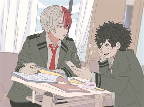 Boku No Hero Academia Todoroki Shouto Midoriya Izuku Tododeku