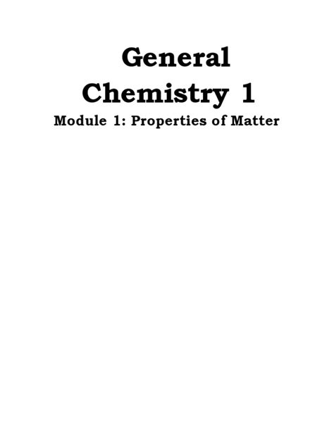 General Chem 1 Lecture 1 Pdf Mixture Chemical Substances