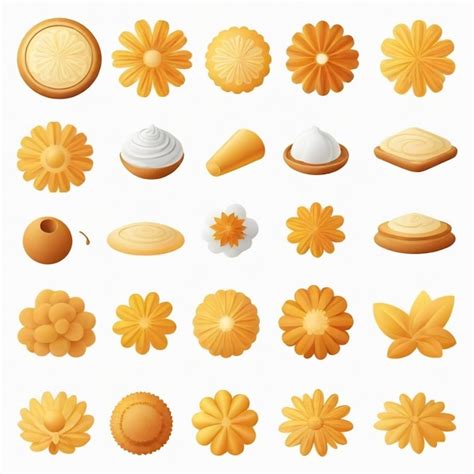 a collection of different types of objects including a yellow flower