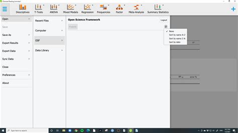 Cannot Sign In To Osf On Jasp · Issue 1108 · Jasp Statsjasp Issues