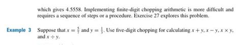 solved which gives 4 5558 implementing finite digit