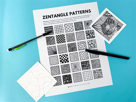 Printable Zentangle Patterns For Beginners Pattern And Stencils