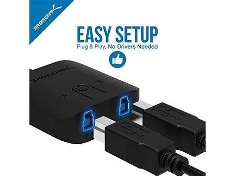 Sabrent Usb 3 0 Sharing Switch For Multiple Computers And Peripherals Led Device Indicators Usb