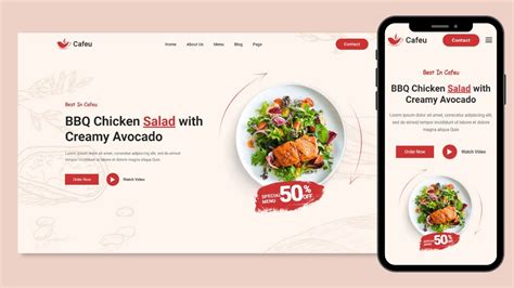 Create A Responsive Restaurant Website In Html And Css Responsive Website Design Youtube