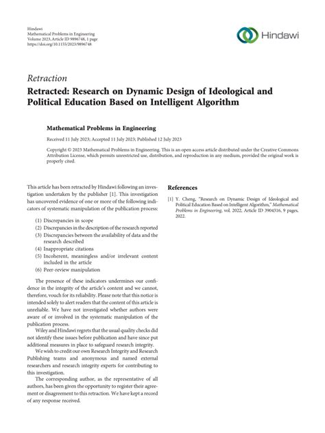 Pdf Retracted Research On Dynamic Design Of Ideological And