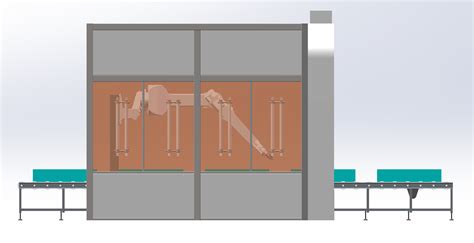 大型砂芯模具机器人喷涂项目parasolid模型图纸下载 懒石网