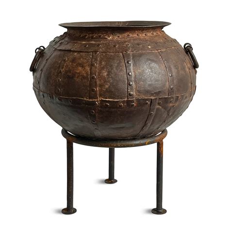 Vintage Iron Rivet Pot Planter Design Mix Gallery