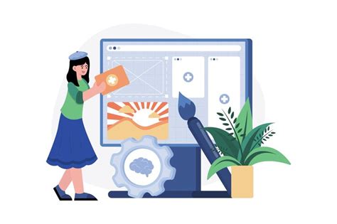 Premium Vector Uiux Designer Illustration Concept