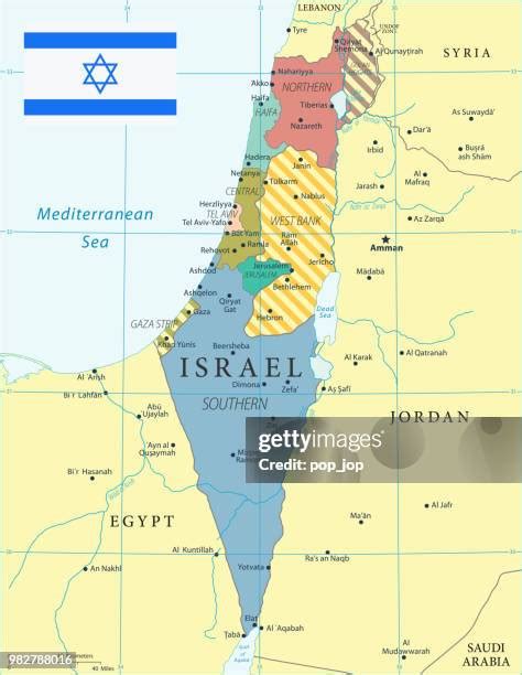 Israel Political Map Fotografías E Imágenes De Stock Getty Images