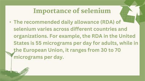 Ppt Selenium An Essential Trace Element For Human Health And Well Being Powerpoint