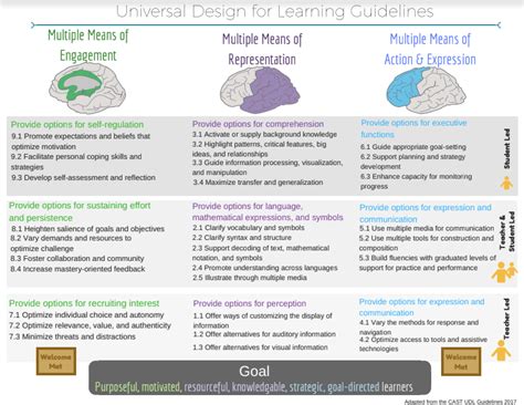 Udl Guideline Pictures Sanger Learns