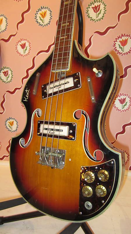 Kent Model 822 Hollowbody Bass 1960s Sunburst Reverb