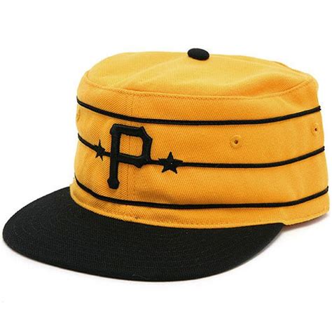 Cooperstown Collection Pittsburgh Pirates 1977 Throwback Fitted Hat Goldblack 3499 Mlb