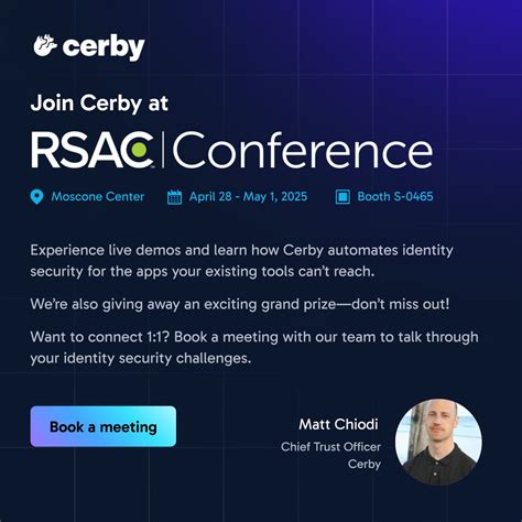 Rsac Rsac2025 Identitysecurity Iam Cybersecurity Zerotrust Cerby Cerby