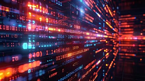 Glowing Lines Of Code On Dark Backdrop Premium Ai Generated Image