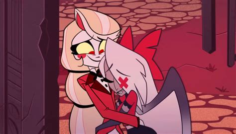 Charlie And Vaggie Hugging Hazbin Hotel By Snakegreen On Deviantart