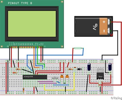 arduino bike speedometer with 128 x 64 graphics lcd 5 steps with