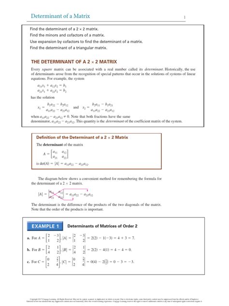 Determinant Note | PDF | Determinant | Matrix (Mathematics)