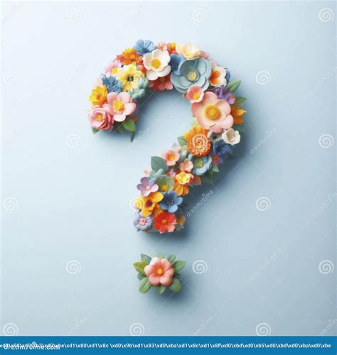 Creative Spring Question Mark Concept Made Of Colorful Pastel Flowers And Leaves Ai Generative