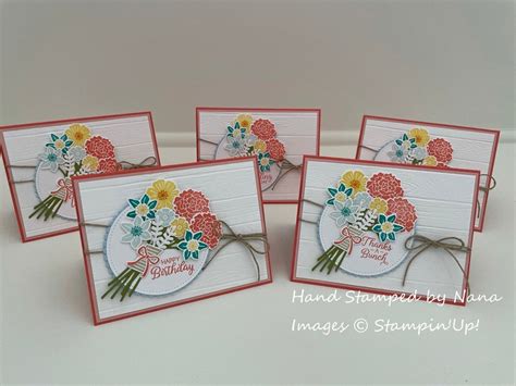 Stampinup Handmade Beautiful Bouquet Cards1 Thank You Cards