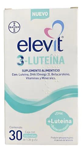 Elevit 3 Luteína Suplemento Alimenticio 30 Cápsulas Sin Sabor