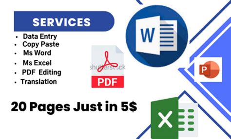 do manual typing work copy and paste excel ms word translation work