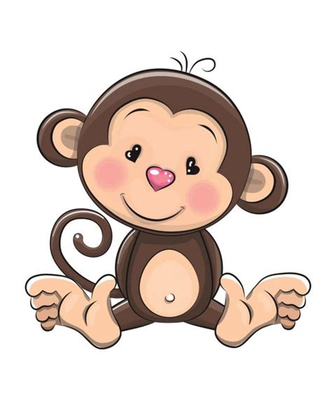 Стикер за декорация на стена в стая малка маймунка —