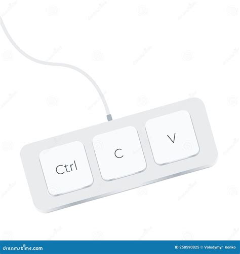 Keyboard Keys Ctrl C And Ctrl V Copy And Paste The Key Shortcuts
