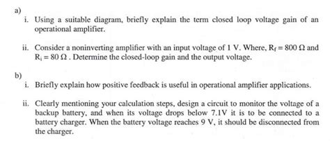 Solved A I Using A Suitable Diagram Briefly Explain The
