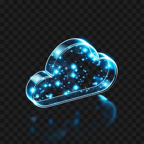 Premium Psd Psd Opaque Glassy Twinkling Cloud Icon With Isometric Design Ico Web Symbol Glass
