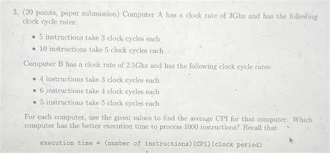 Solved Points Paper Submission Computer A Has A Chegg Com