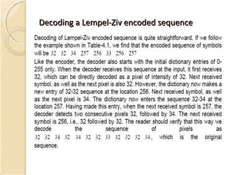 Lzw Coding Technique For Image Compression Ppt