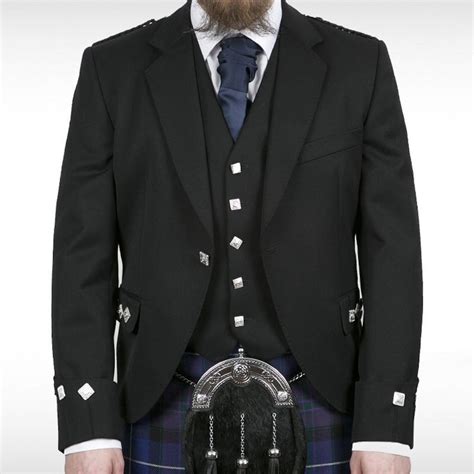 Scottish Prince Charlie Kilt Jacket With 5 Button Vest For Men Etsy