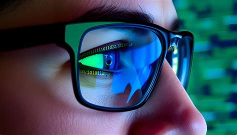 A Closeup View Of Eyeglasses Worn By A Man With The Reflection Of A