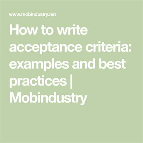 How To Write Acceptance Criteria Examples And Best Practices